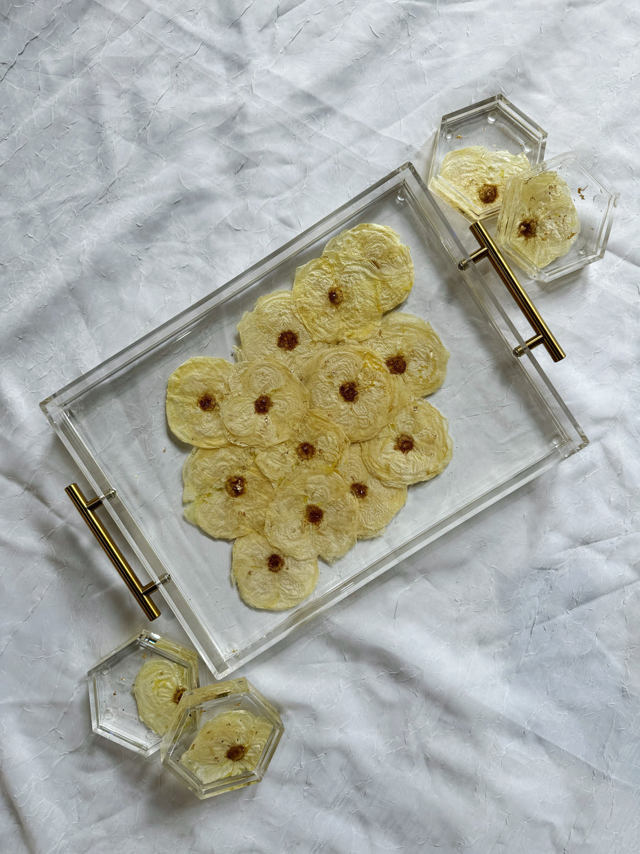 Resin Flower Serving Tray | Resin Flower Preservation – Element Design