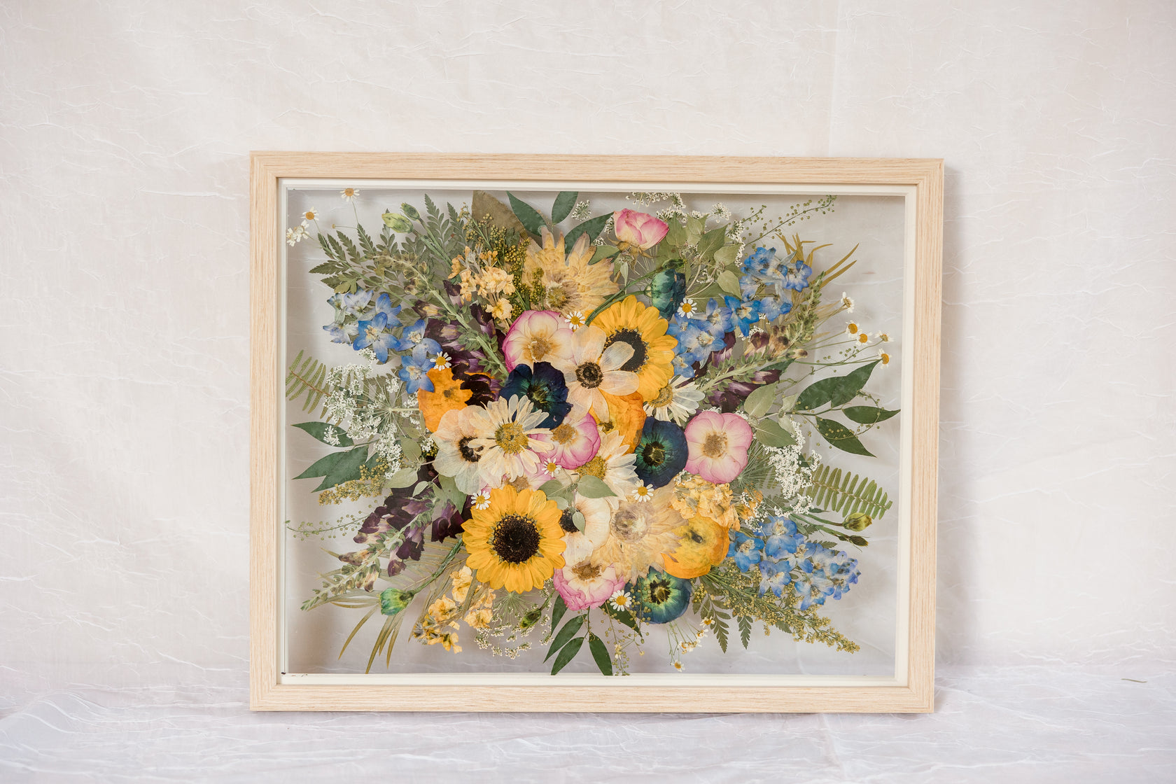 Pressed Flower Natural Wood Frame | Pressed & Framed Flower – Element ...